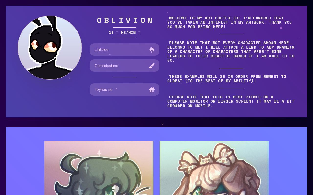 Oblivion's Art Examples